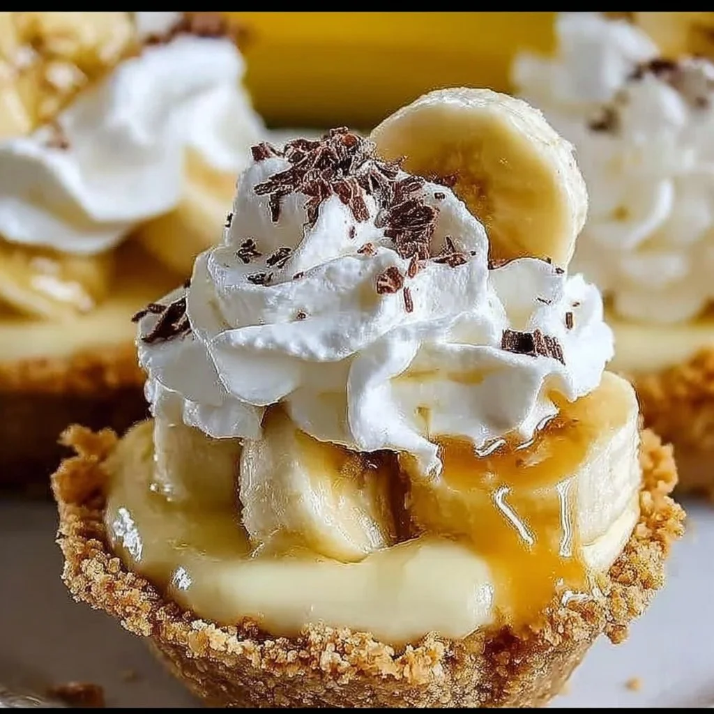 No-Bake Mini Banana Cream Pies