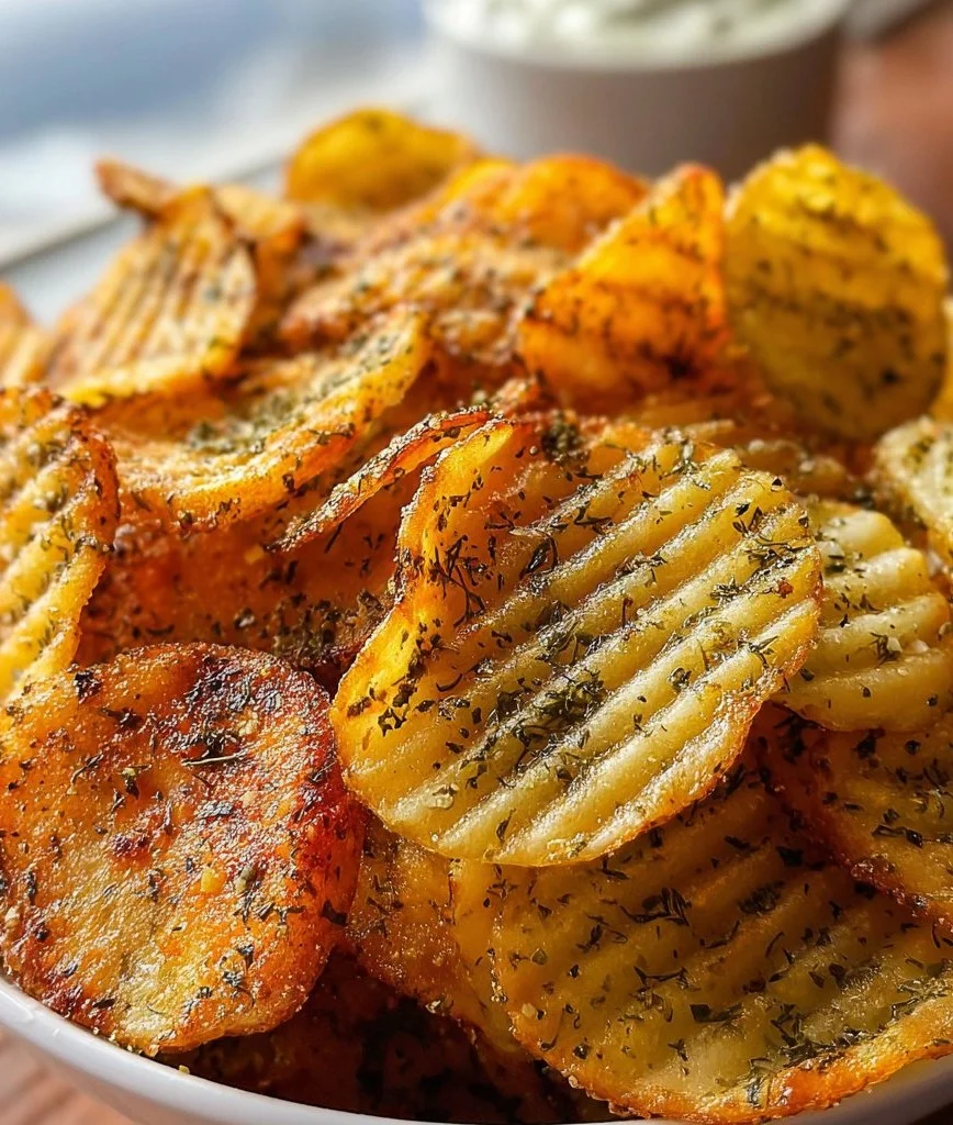 Air Fryer Spicy Dill Pickle Chips Recipe