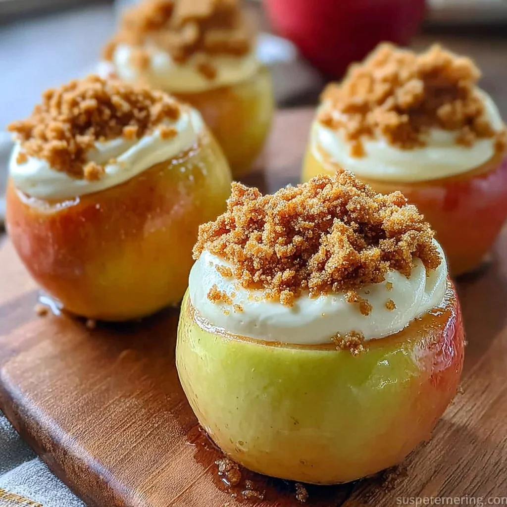 Cheesecake Stuffed Baked Apples