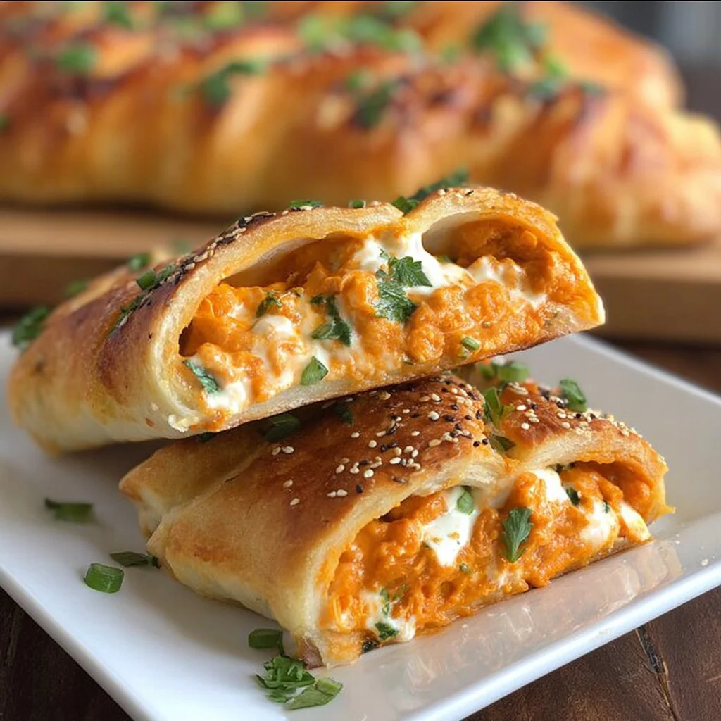 Cheesy Buffalo Chicken Strombolis