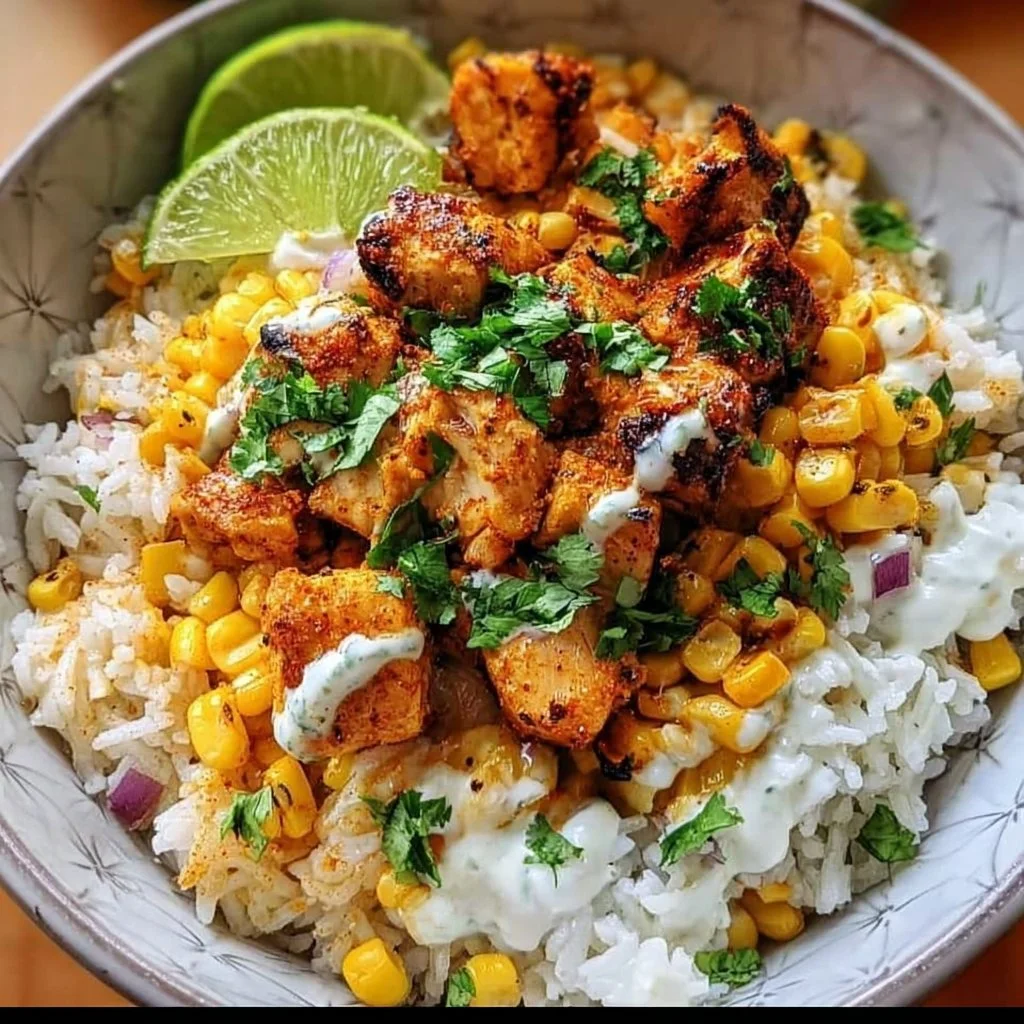 Chicken Street Corn Rice Bowl