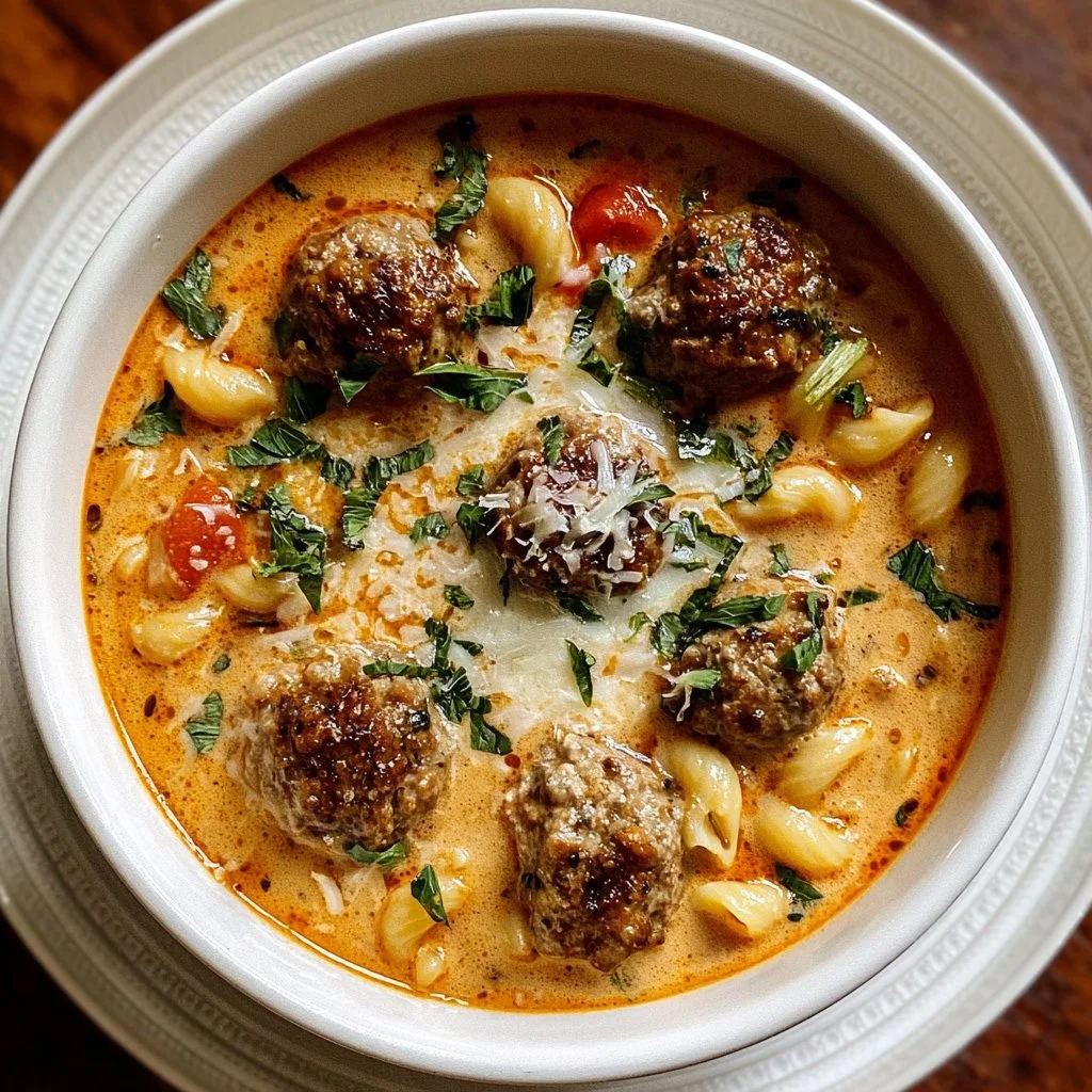 Creamy Italian Meatball Soup