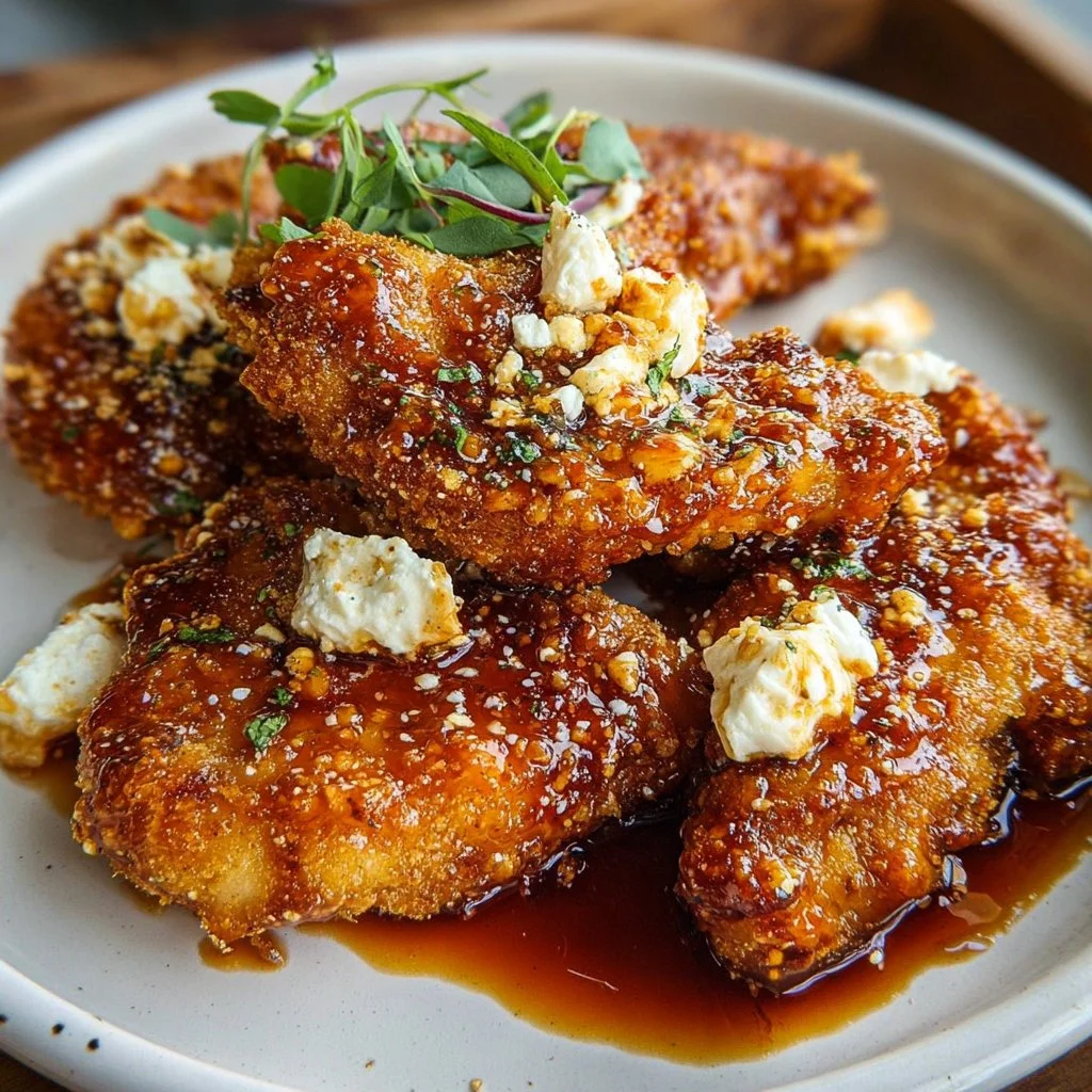 Crispy Hot Honey Feta Chicken