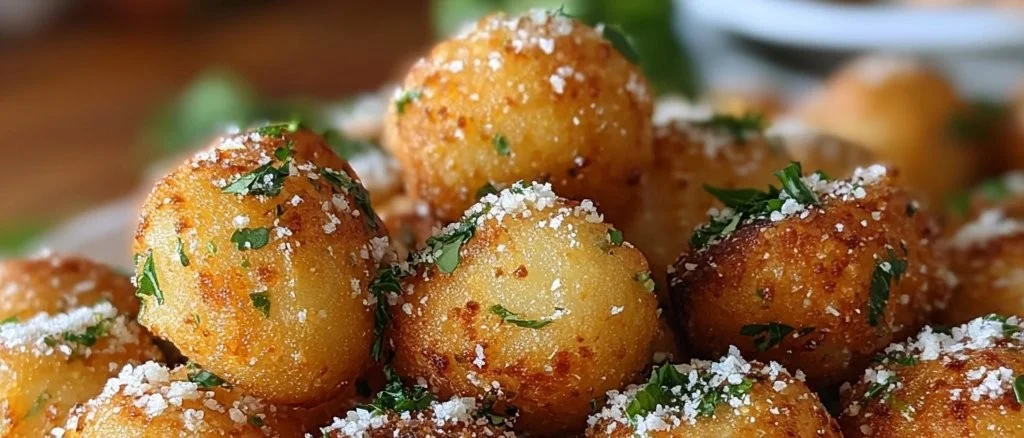 Crispy Parmesan Garlic Potato Balls: Golden Bites of Pure Comfort