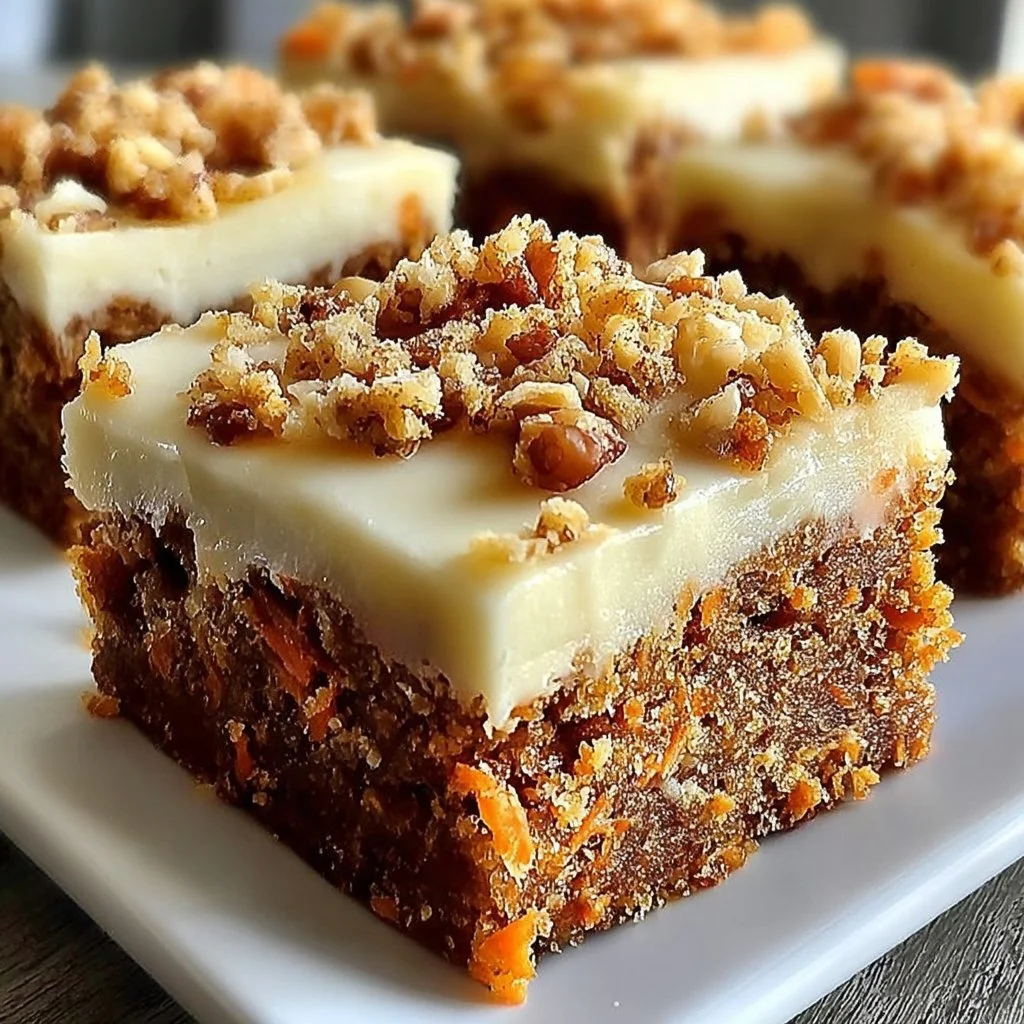 Decadent Carrot Cake Bars with Cream Cheese Frosting