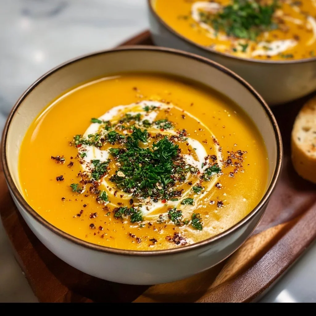 Easy Butternut Squash and Sweet Potato Soup
