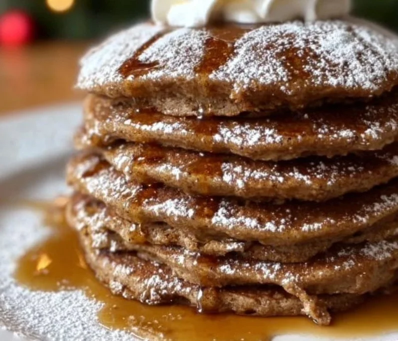 Festive Gingerbread Pancakes