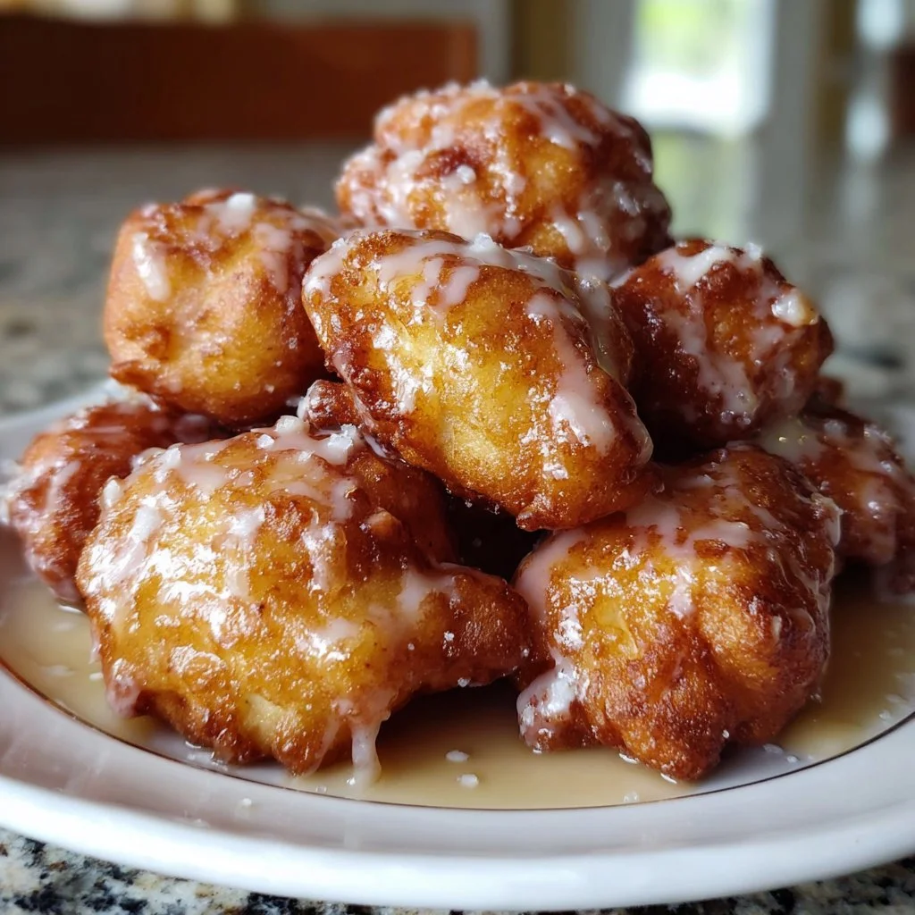 Irresistible Cinnamon Glazed Apple Fritter Bites