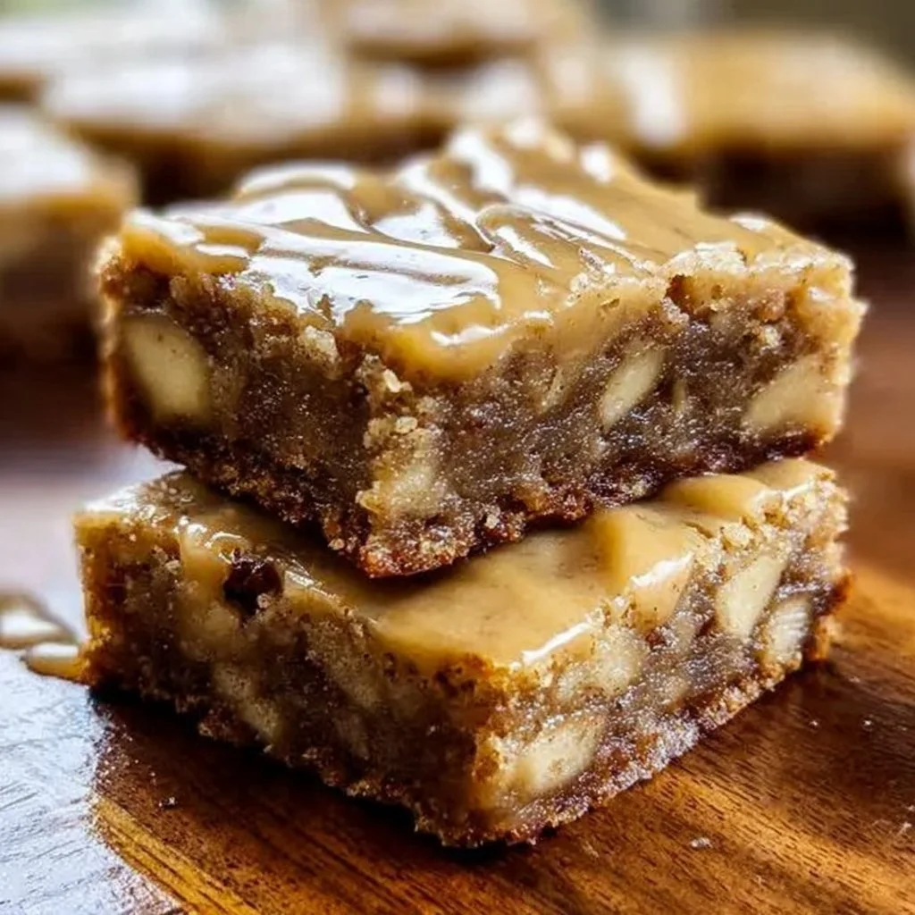 Maple Glazed Apple Blondies – A Perfect Fall Treat with Rich Flavor