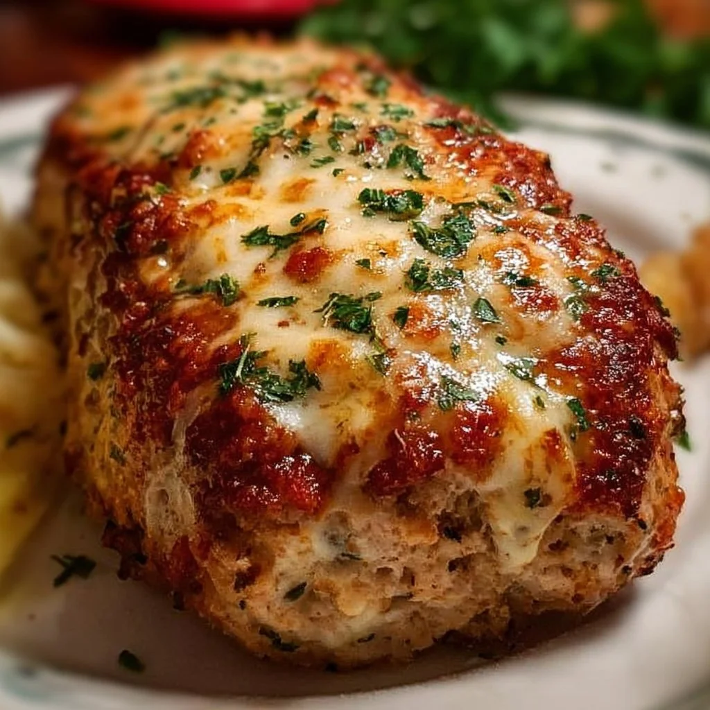 Melt-in-Your-Mouth Garlic Parmesan Chicken Meatloaf