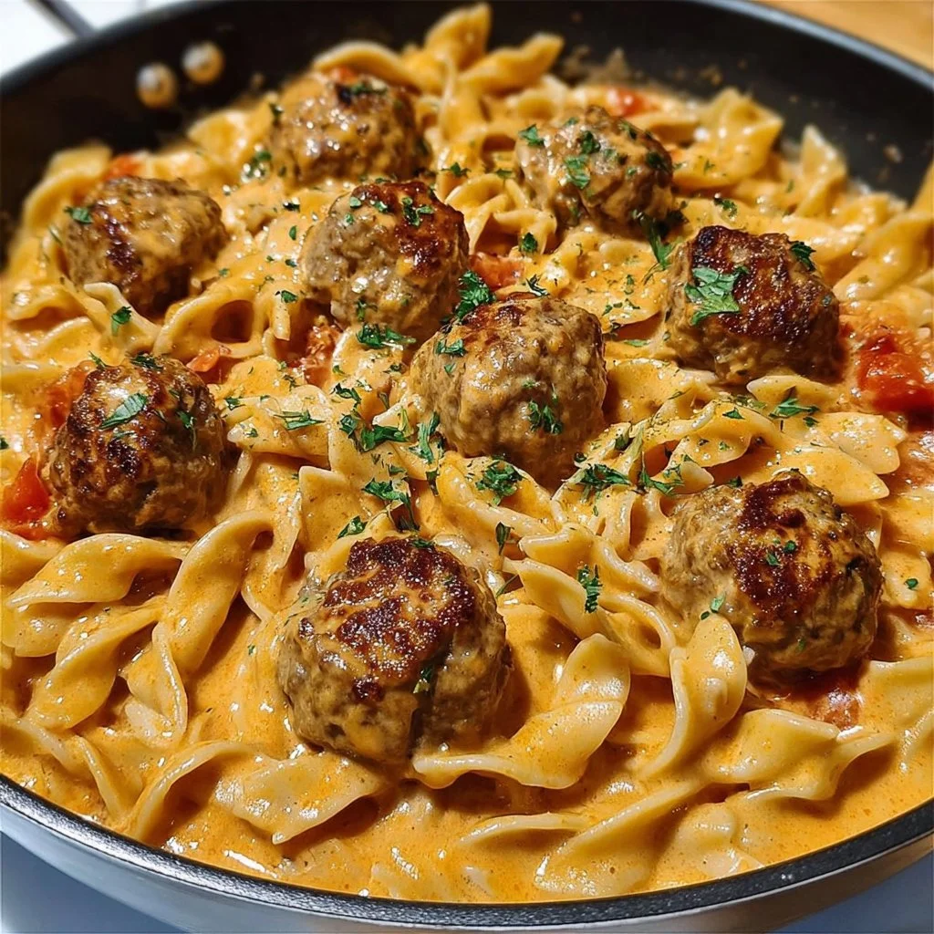 One-Pot Creamy Cajun Meatball Pasta: Easy & Flavorful Recipe