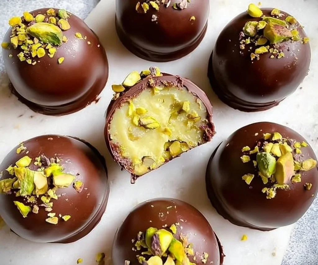 Pistachio Ganache Truffles