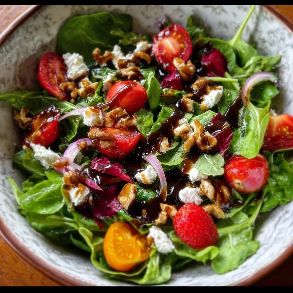 Spring Mix Salad with Balsamic Honey Dressing