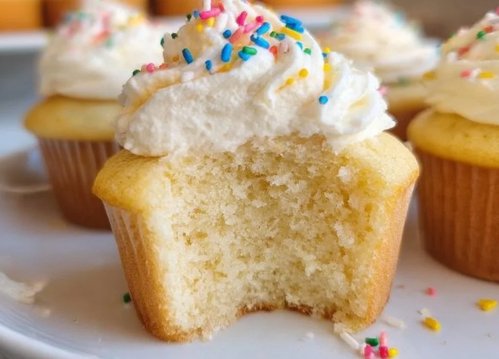 Vanilla Birthday Cupcakes